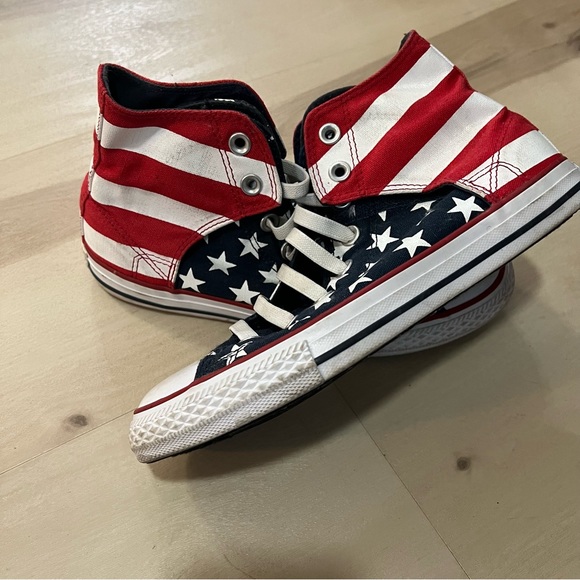 Converse | Shoes | Converse American Flag Hook And Loop Easy Slip On ...